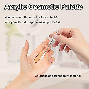 5pcs Makeup Spatula Korean Set,Including Foundation Spatula Makeup Korean Stainless Steel Makeup Palette Acrylic Cosmetic Palette,Makeup Mixing Palettes Cosmetic Spatula Tool