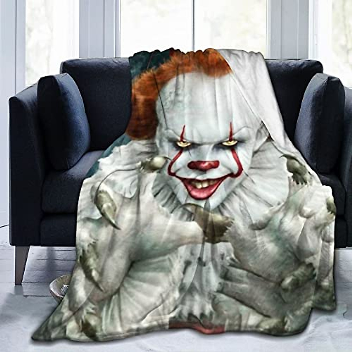 Clown Ultra-Soft Micro Fleece Blanket Throw Fuzzy Lightweight Hypoallergenic Plush Bed Couch Living Room