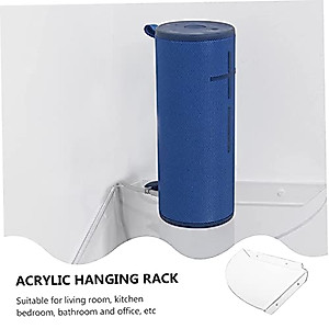 IMIKEYA 2pcs Speaker Stand Wall Mount Corner Shelf Wall Mount Speakers Wall Mounted Shelves for Storage Wall Mounted Corner Acrylic Hanging Rack Bathroom Wall Corner Shelf Wall Mount Ledge