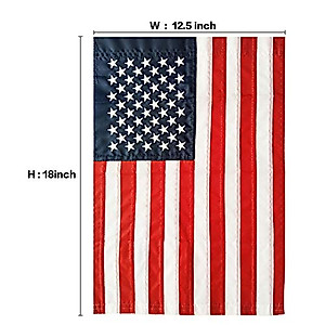 American Flag Garden Flag 12.5 x 18 Inch USA Garden Flag 4th of July flags American Flag Embroidered Stars and Sewn Stripes