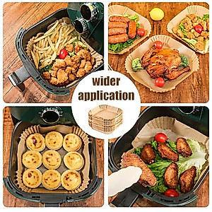 7.5 Inch Air Fryer Parchment Paper Liners Square,150 Pcs Non-stick &Oil-proof Air Fryer Liners Disposable for 2-5 QT Frying,Baking,Roast