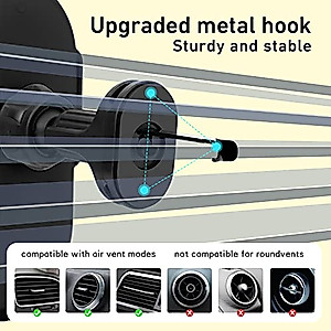 Wireless Car Charger, Phone Mount for Car Wireless Charger Smart Sensor Air Vent, Automatic Clamping Phone Holder Compatible with iPhone 13/12/11//XS/XR/8, Samsung S22/S21/S20/Note 20, etc(Black)