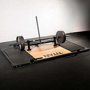 Titan Fitness Full Deadlift Barbell Jack Stand, 2000 LB Capacity, Elevated Lift for Easy Loading and Unloading Barbell Weight Plates, Weight Training, Deadlift Exercises, Powerlifting, Home Gym