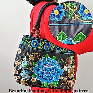 Embroidered Women Floral Handbags Embroidery Purse Vintage Hobo Tote Bag Ethnic Shoulder Bag