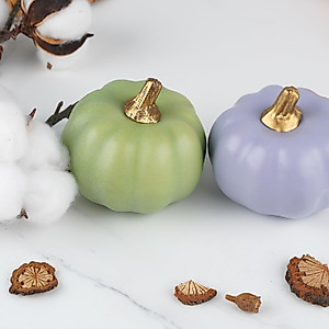 Artmag 16 Pcs Artificial Pumpkins Bulk Faux Harvest Pumpkins Fake Foam Pumpkin for Fall Autumn Halloween Home Thanksgiving Party Holiday Decor Displaying