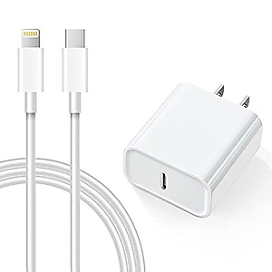 iPhone 14 13 Fast Charger, [Apple MFi Certified] USB C Wall Charger Fast Charging 20W PD Adapter with 6FT Type-C to Lightning Cable Compatible with iPhone 14 13 12 Pro Max Mini 11 Xs XR X 8 and More