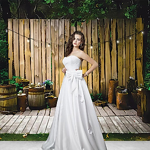 MAQTT 7x5FT Western Cowboy Jungle Party Theme Background Photography Nature Green Jungle Wooden Barrel Backdrop Photo Children Birthday Party Outdoor Party Decoration Banner