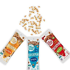 The Good Bean Crunchy Chickpeas - Sweet Sriracha - (10 Pack) 1.4 oz Packet - Roasted Chickpea Beans - Vegan Snack with Good Source of Plant Protein and Fiber