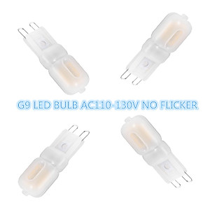 Sriomny G9 LED Bulb 2W (Equivalent to 20W Halogen lamp) T4 G9 Warm White 3000K 120V G9 Base, Crystal Chandelier, 360°Omni-Directional Lighting, Home Lighting Non-dimming 200 lumens 10-Pack