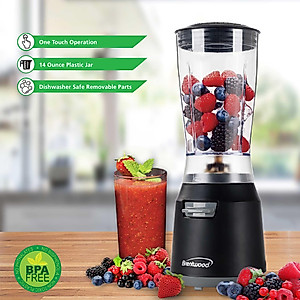 BRENTWOOD GEOJUG JB-191BK Personal Blender, 14 ounces, Black