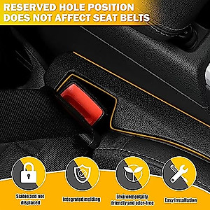 Uisky AA Car Seat Gap Filler 2 Pack, in Between Car Seat Catcher Black Car Accessories Interior Seat Gap Fillers with Seat Belt Holes car Gap Strip Stop Cellphone Wallet Keys Coins from Dropping