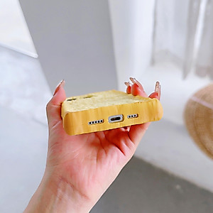 Lubiogio 3D Cute Toast Bread Case for iPhone 13 Pro Max,3D Cute Cartoon Toast Bread Character Kids Girls Women Soft Silicone Case for iPhone 13 Pro Max 6.7 inch (Toast Bread)