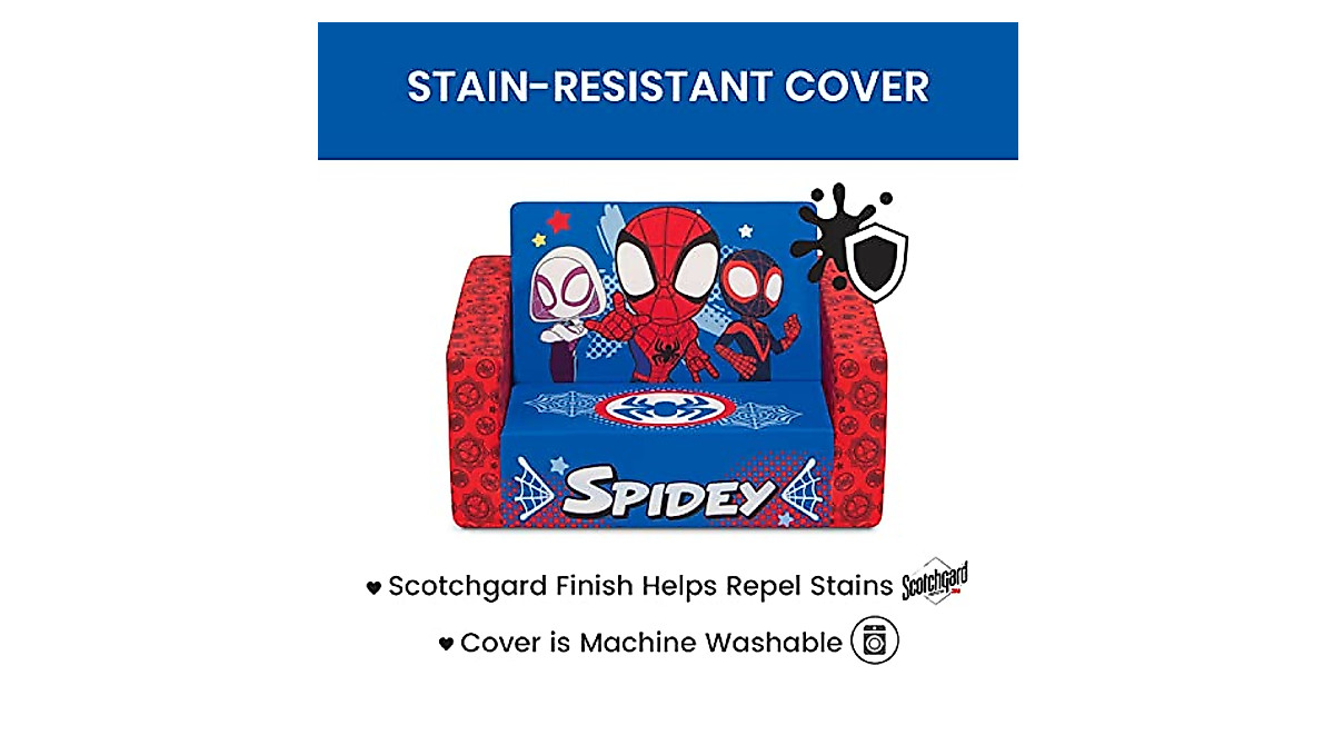 Marvel Spidey Kids Flip-Out Chair & Lounger - 2-in-1 Fun