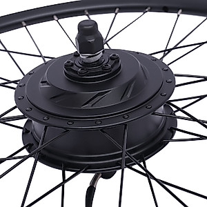 Electric Bicycle Motor Kit 36V 500W 24Inch Front/Rear Wheel E-Bike Conversion Kit with 5-Gear Speed Adjustment Dual Mode Controller for Assembling Converting 24“ Front Rear Wheel Bike (Front Wheel)