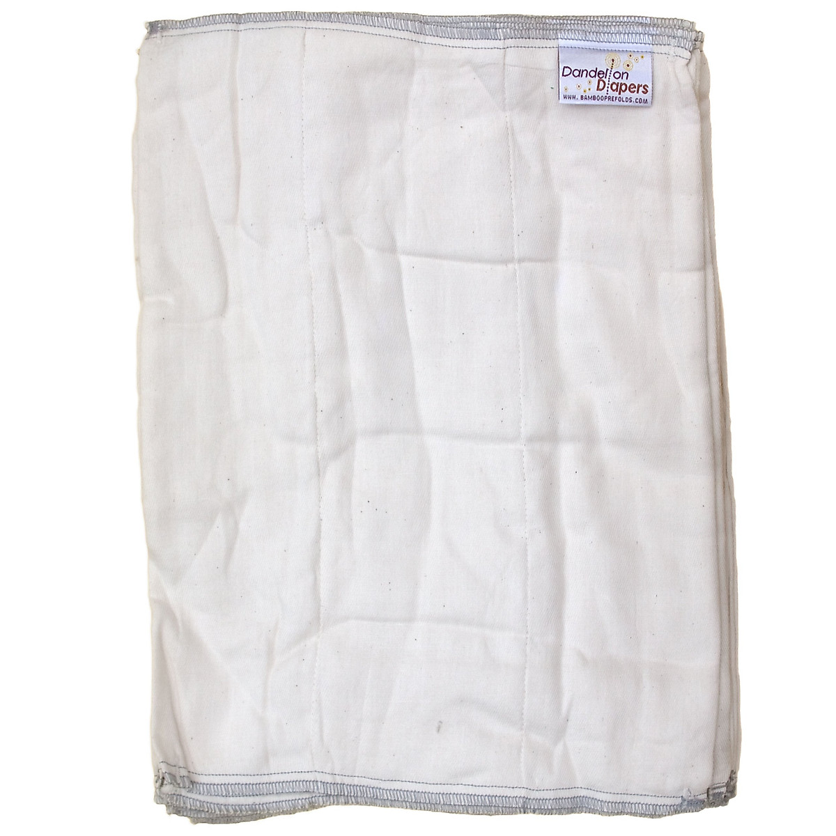 Dandelion Diapers Prefold Cloth Diapers Made from Viscose Bamboo and Cotton Blend Versatile Baby Diaper, 3 Pack - Size 2 Infant