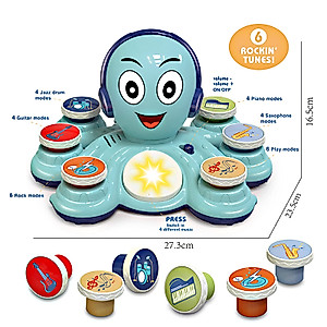 Baby Musical Toys Learning Toys for Toddlers, Octopus Music Toys, Preschooler Musical Educational Instruments Toy for Baby, Birthday Toys for Girls Boys