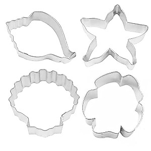 Sandy Beach Cookie Cutter 4 Piece Set from The Cookie Cutter Shop – Tin Plated Steel Cookie Cutters