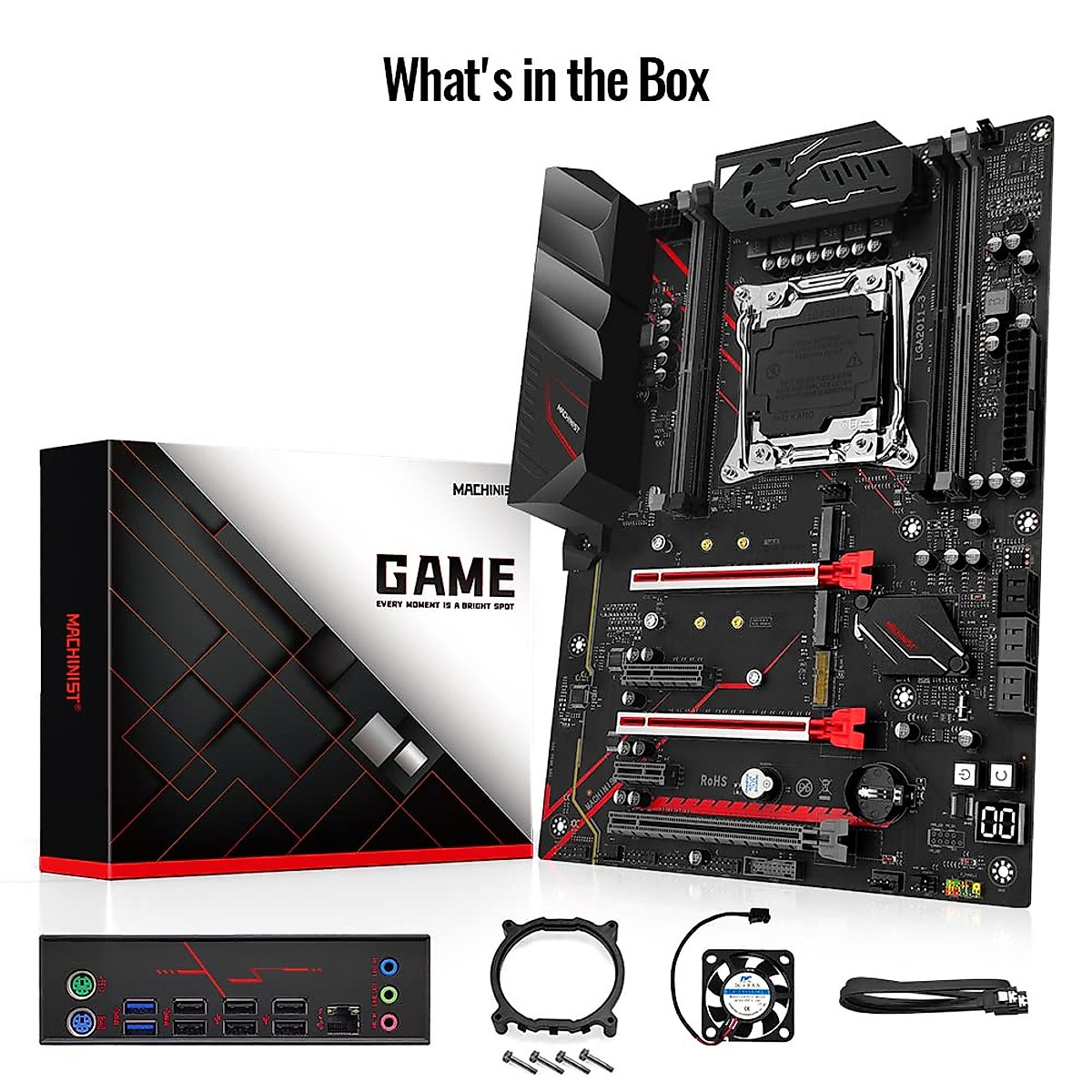 MACHINIST X99 Computer Motherboards, LGA 2011-V3 (Intel Core i7 5th/6th Gen) ATX Server Motherboard with VRM Fan (PCIe 3.0, Dual M.2, SATA 6Gb/s, DDR4, Gigabit Ethernet) for Intel XEON E5 V3/V4 series