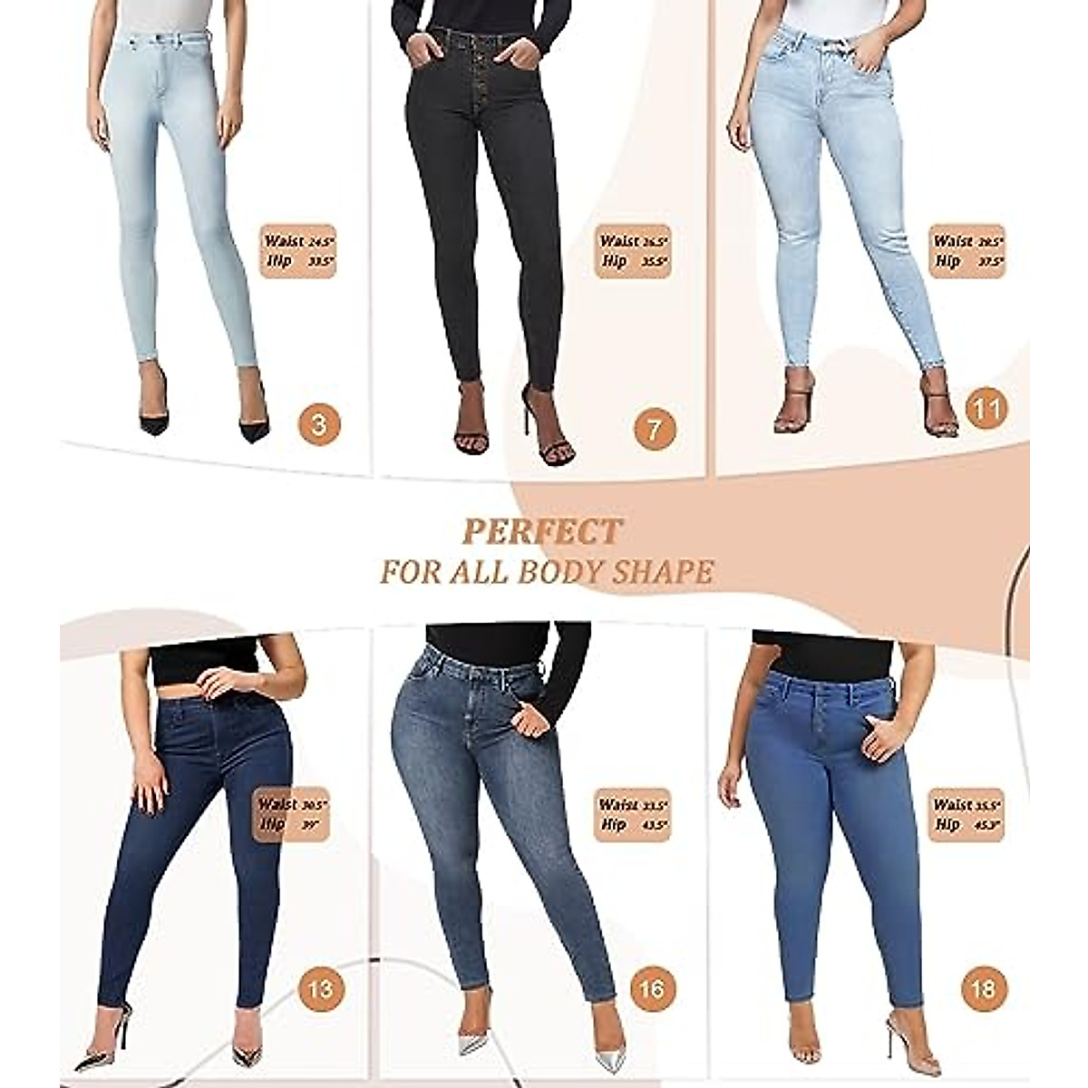 Hybrid & Company Super Comfy Stretch Women 5 Pocket Jeans P28868SK White 5