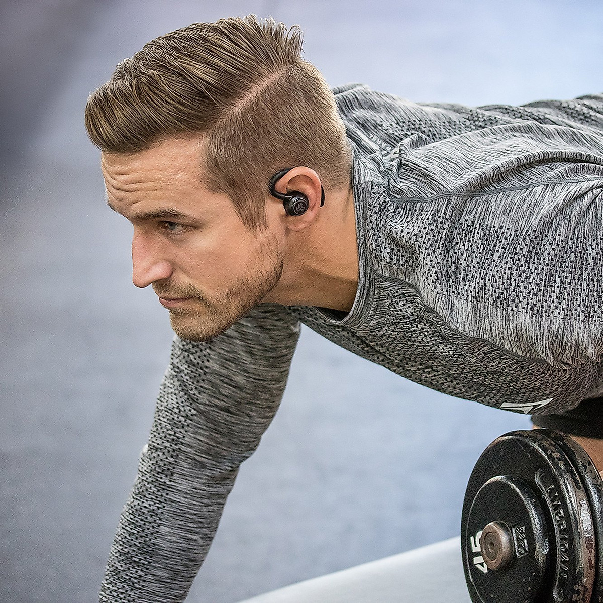 JLab Audio Epic Air True Wireless Bluetooth 4.1 Sport Earbuds | with Mic & Charging Case | Noise Isolation | 36 Hours Playtime | IP55 Sweat Resistant | Black