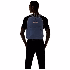 JanSport SuperBreak Plus Backpack with Padded 15-inch Laptop Sleeve and Integrated Bottle Pocket - Spacious and Durable Daypack for Work and Travel - Navy