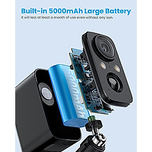 FOAOOD Security Cameras Wireless Outdoor with Solar Panel Cameras for Home Security, Home Camera with Color Night Vision, PIR Human Detection, 2-Way Talk, IP66 Waterproof, (2Packs-Black)