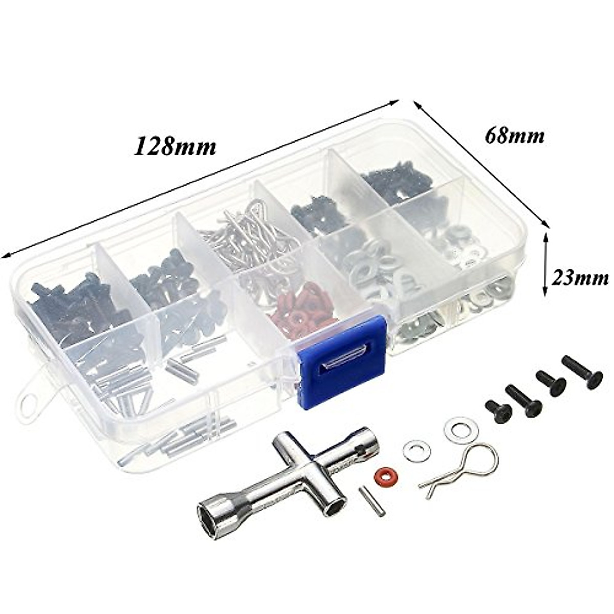 prorcmodel 270 in One Set Screws Box Repair Tool Kit for 1/10 HSP RC Car DIY Kits 94188