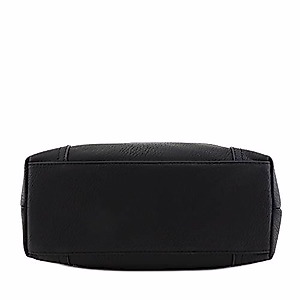 Hobo Shoulder Bag with Big Snap Hook Hardware (Black)