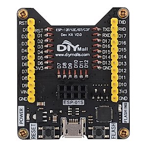 Wishiot ESP8266 Burning Fixture Development Board Micro USB Port Onboard CP2102 Chip Support ESP-01S ESP-07 ESP-07S ESP-12E ESP-12F ESP-12S ESP-C2 Easy Programer