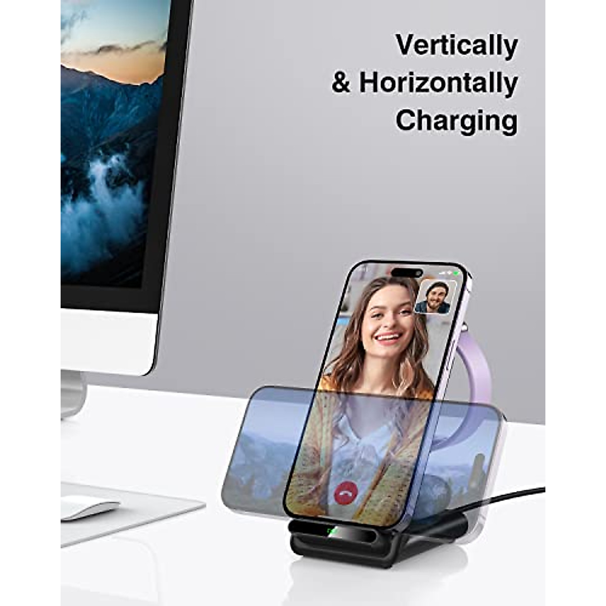 Wireless Charging Station,3 in 1 Wireless Charging Stand Made for Apple Watch Ultra 8 7 6 SE 5 4 3,Fast Wireless Charger Made for iPhone 14/14 Plus/14 Pro Max/13/12/11/X/8,AirPods Pro 2(with Adapter)