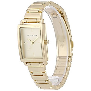 Anne Klein Women's Japanese Quartz Dress Watch with Metal Strap, Gold, 14 (Model: AK/3762CHGB)