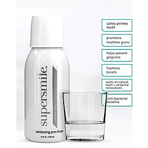Supersmile Whitening Pre-Rinse, Clinically Formulated Pre-Brush Dental Mouthwash, 5 Fl Oz