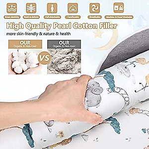 Baby Lounger Cover Adjustable Baby Nest Cover for Co Sleeping, Ultra Soft Cotton Baby Bed Cover Perfect for Traveling and Napping(Grey Lion)
