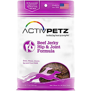 Loving Pets Activpetz Beef Jerky Hip & Joint Formula Dog Treat, 7 Oz