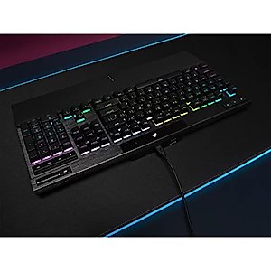 Corsair K70 RGB PRO Wired Mechanical Gaming Keyboard (Cherry MX RGB Red Switches: Linear and Fast, 8,000Hz Hyper-Polling, PBT Double-Shot PRO Keycaps, Soft-Touch Palm Rest) QWERTY, NA - Black