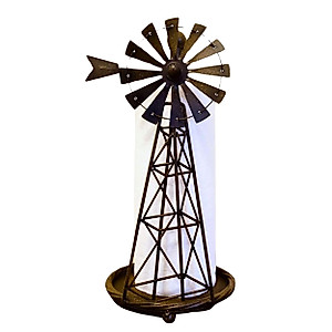 Windmill Metal Paper Towel Holder Rustic Country Farmhouse Style