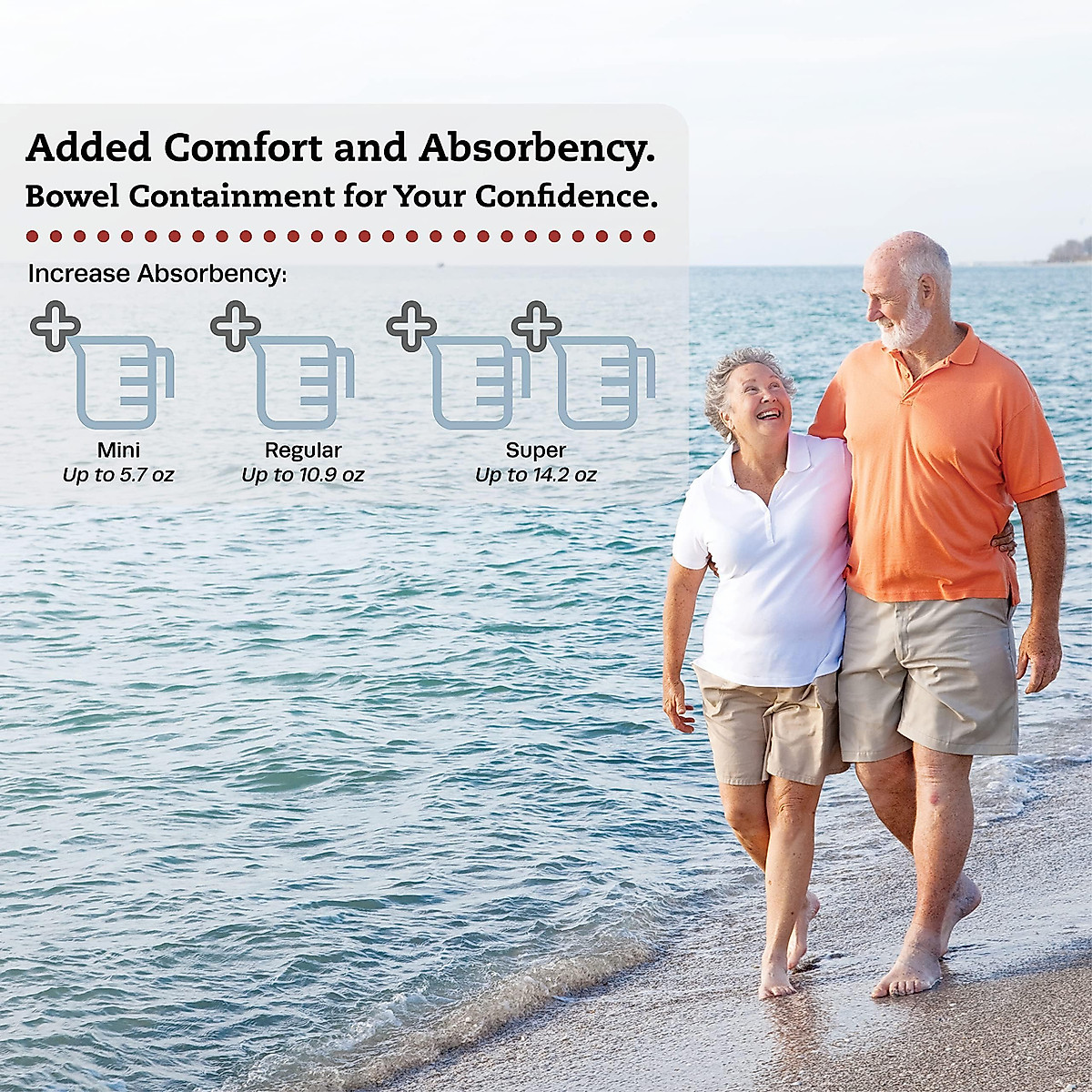 Tranquility TopLiner Disposable Booster Pads, Super (15" x 4.25"), Flow-Through Design with Adhesive Strip for Max Absorption, Adult Unisex, 25ct Bag