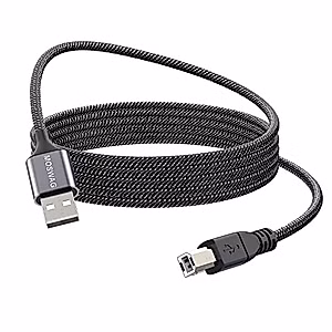 MOSWAG Printer Cable 3.28FT/1Meter USB Type A to Type B Durable USB Printer Cord High Speed Printer Cable for HP,Canon,Dell,Epson,Lexmark,Xerox,Brother,Samsung and More