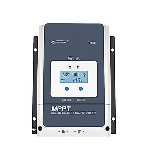 EPEVER 50A MPPT Solar Charge Controller Tracer-an Series High-Power Charge Controllers Compatible with 12V/24V/36V/48V Lead-Acid and Lithium Batteries (50A)