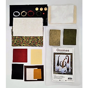 Wall Quilt Kit by Rachel's of Greenfield, Gnomes Wall Quilt Kit 13"x15", Beginner Quilt Kit, Christmas Quilt Kit