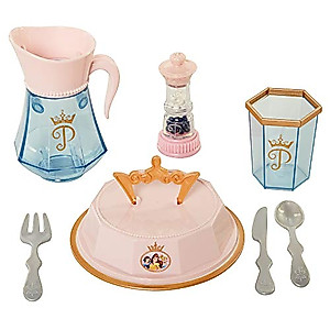 Disney Princess Style Collection Room Service Pretend Play Toy Set - with Serving Tray, Plate Cover, Pitcher & More for A Great Pretend Travel Experience - Girls Ages 3+