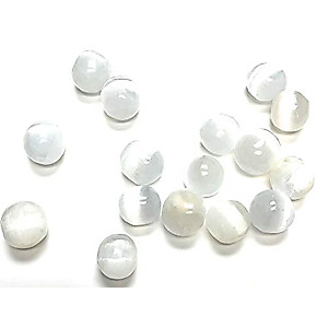 Zentron Crystal Collection Tumbled Selenite Pieces - 1" Stones in Velvet Bag (5)