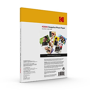 KODAK Photo Paper Gloss 8.5 X 11 SNAPSHOT 50 count, 48lb-180 g/m 2-8.5MIL (41301)