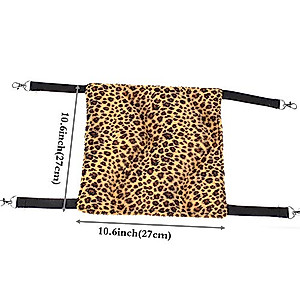 2 Pack of Small Animal Hammock, Chinchilla Cage Accessories Hammock, House Hanging Bed Cage Toys for Mice Rats, Sugar Glider, Squirrel, Chinchilla, Hamster, Guinea Pig Sleeping (Pattern Random)