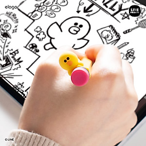 elago | LINE Friends Compatible with Apple Pencil Pro Case & Apple Pencil 2nd Generation Case, Compatible with Magnetic Charging, Double Tap, Squeeze, Haptic [Sally]