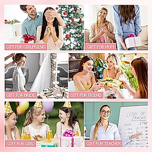 Ulico Travel Jewelry Case Jewelry Box- Small Jewelry Organizer with Mirror, Jewelry Holder Organizer Box, Travel Essentials Travel Gifts Birthday Gifts for Women Girls Friends Sister Initial Pink M