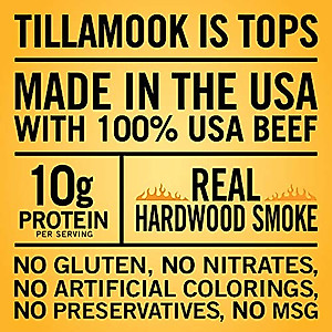 Tillamook Country Smoker Real Hardwood Smoked Beef Jerky, Old Fashioned, 2.5 Ounce