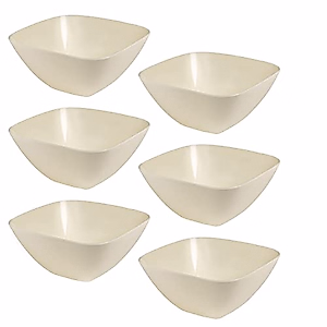 ARNO Serving Bowls Plastic Set of 6,12 OZ Stackable Salad Cereal Soup Snack Fruit Unbreakable BPA Free