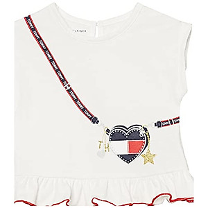 Tommy Hilfiger Baby Girls 2 Pieces Short Set, Bright White, 18M US