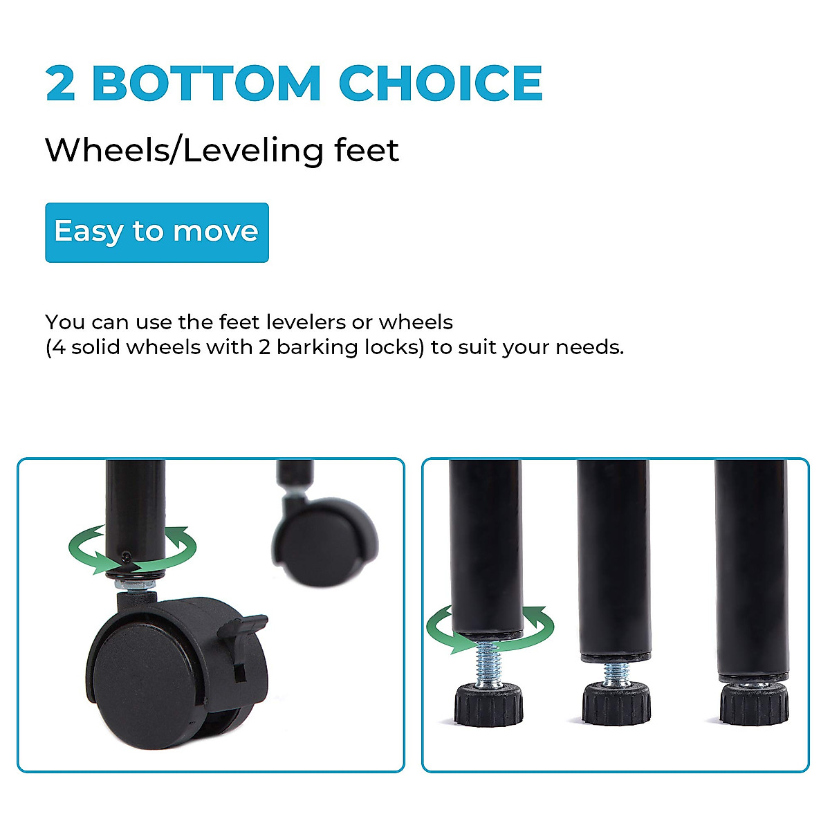 JS HANGER Wire Shelving Unit, 5-Tier Heavy Duty Height Adjustable Rolling Metal Shelves for Storage, 550 lbs Capacity, 23.23''W X 13.4''D X 71''H, Black